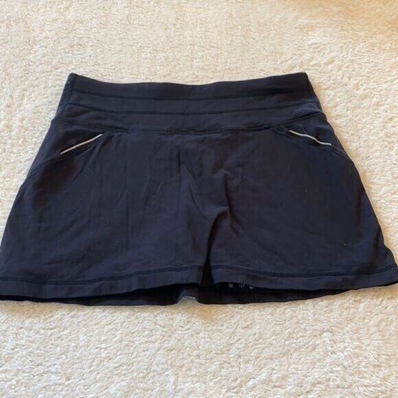 Athleta | Shorts | Athleta Skort Shorts Womens Medium Black Relay Stretch Skirt Golf Tennis ...